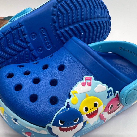 CROCS | Shoes | Crocs Kids Baby Shark Band Clog Bright Cobalt | Poshmark